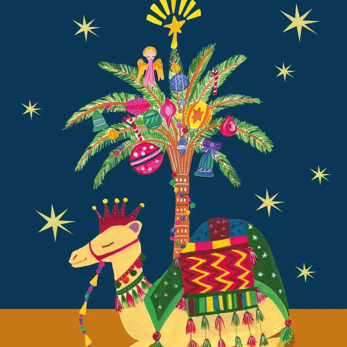 Holly Jolly Christmas Camel Christmas Card – Uneeka